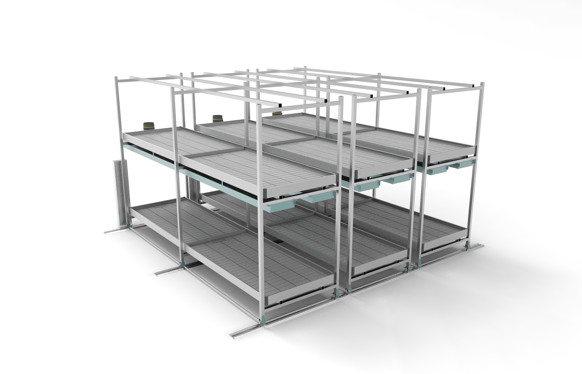 Commercial Vertical Farming Indoor Planting Mobile Hydroponic Grow Rack ...