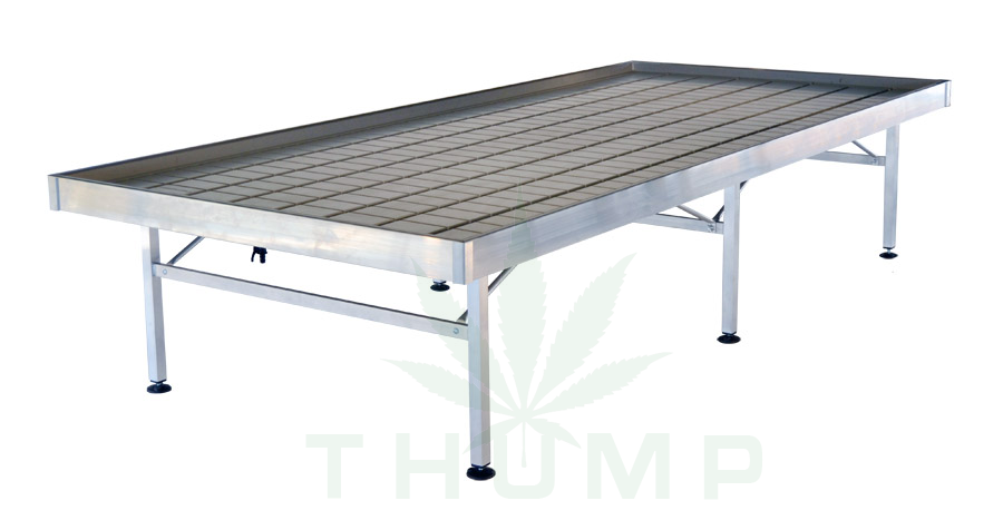 Vertical Farming Rack Hydroponic Flood Table Rolling Benches - Thump